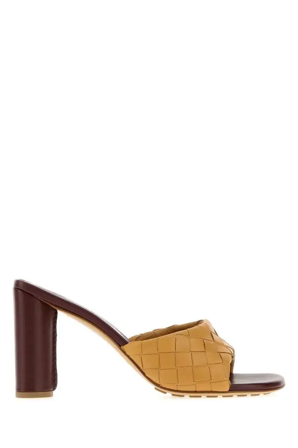 Bottega Veneta Two-tone Leather Livia Mules - Multicolor