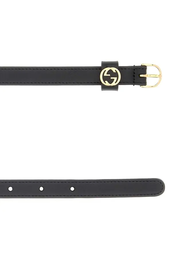 Gucci Black Leather Belt