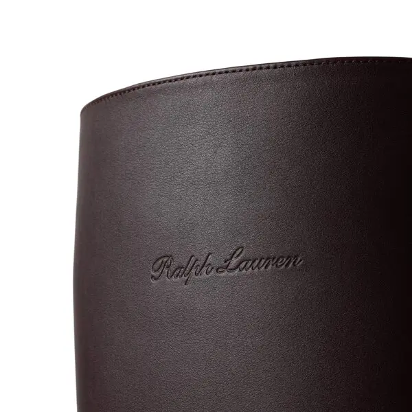 Ralph Lauren Bryne 95 Mm Calfskin Boot - Chocolate
