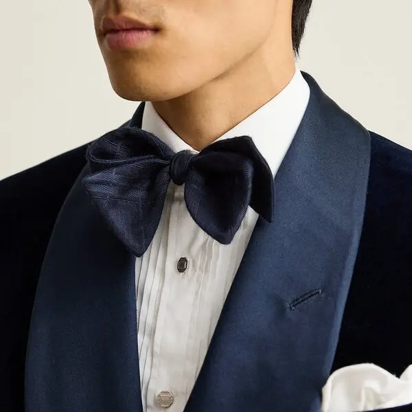 Ralph Lauren Plaid Silk-cashmere Bow Tie
