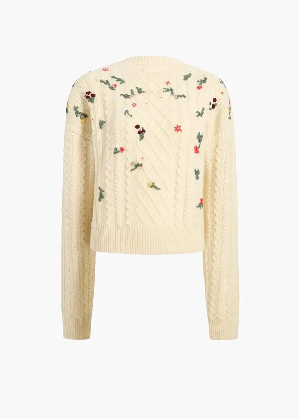Khaite Elias Embroidery Sweater