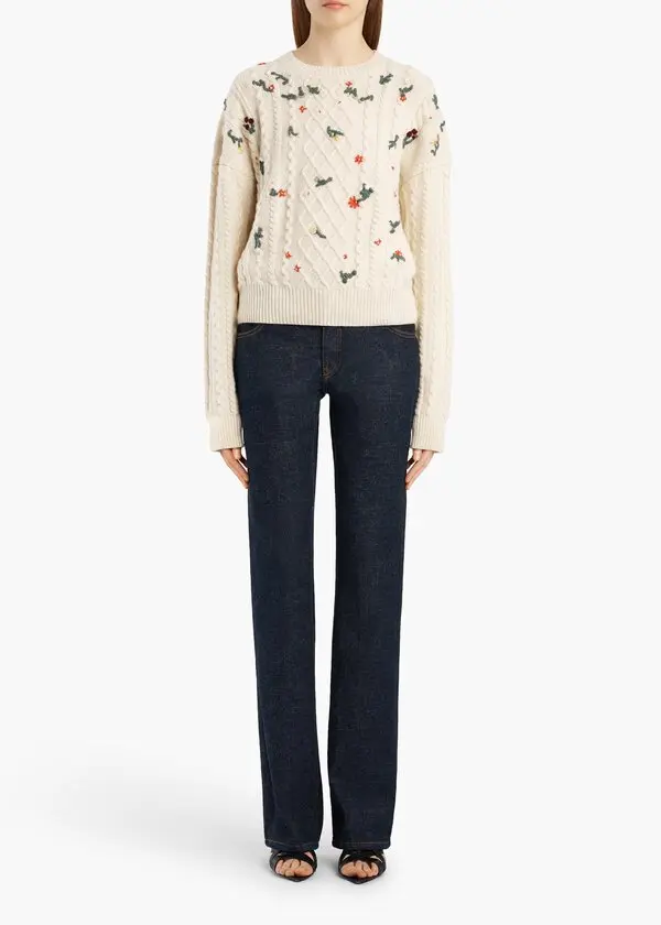 Khaite Elias Embroidery Sweater