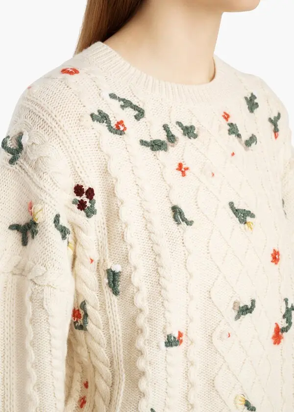 Khaite Elias Embroidery Sweater