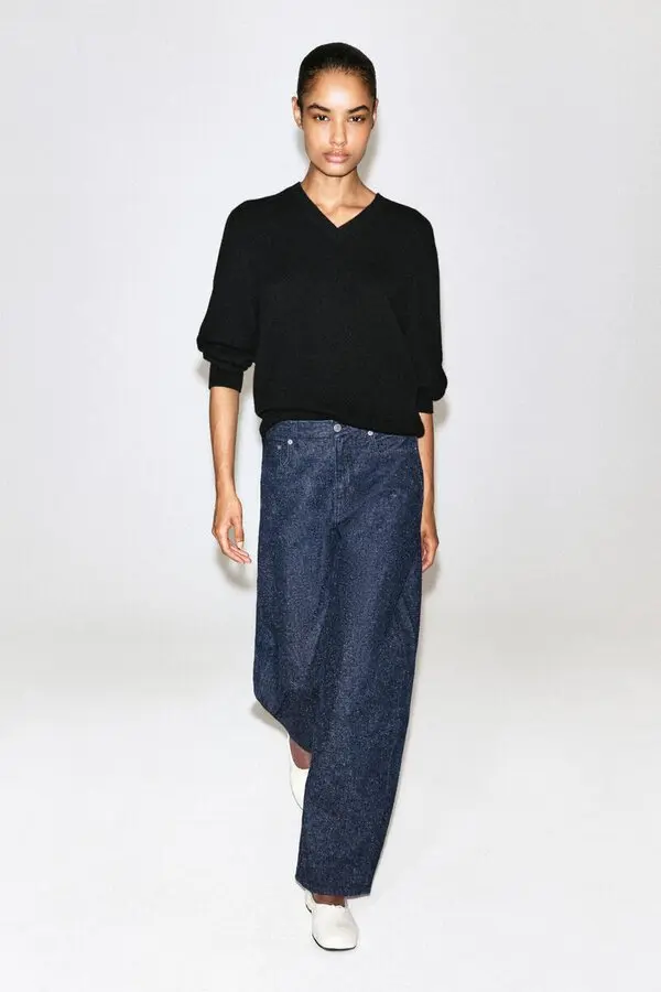 Cos Inlet Bouclé Curved-leg Jeans