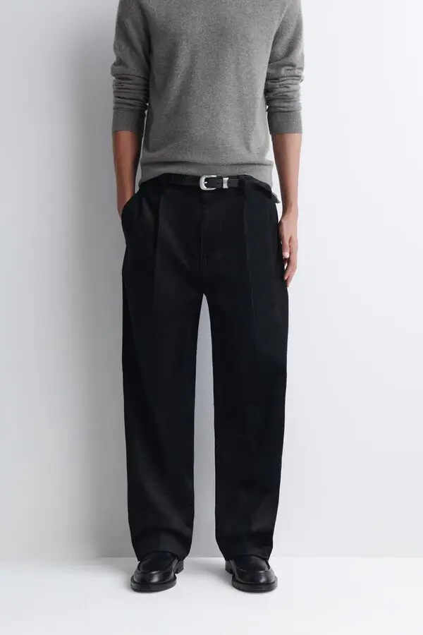 Cos Pleated Relaxed-fit Tapered Corduroy Pants