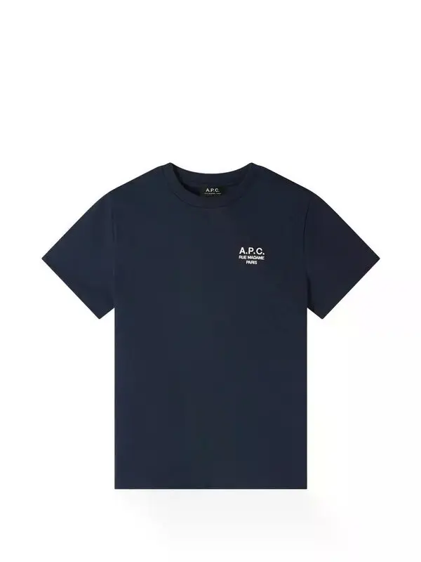 A.p.c. Rue Madame Embroidered T-shirt - Blue