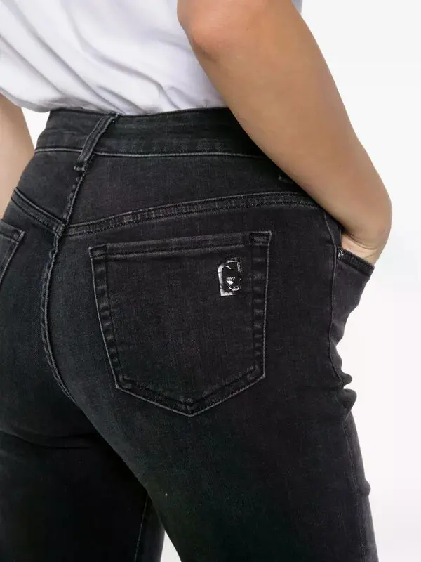 Liu Jo Washed Logo-plaque Jeans