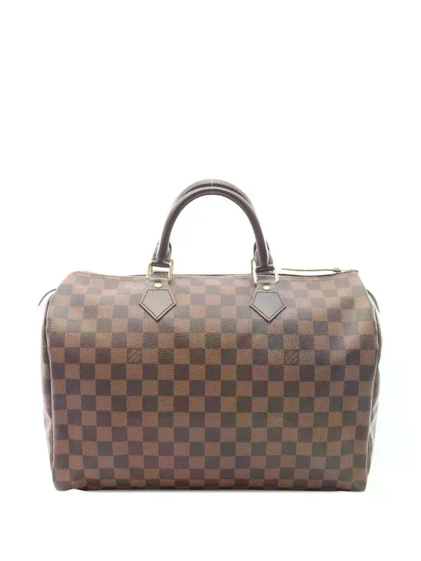LOUIS VUITTON 2012 Damier Ebene Speedy 35 Boston Bag