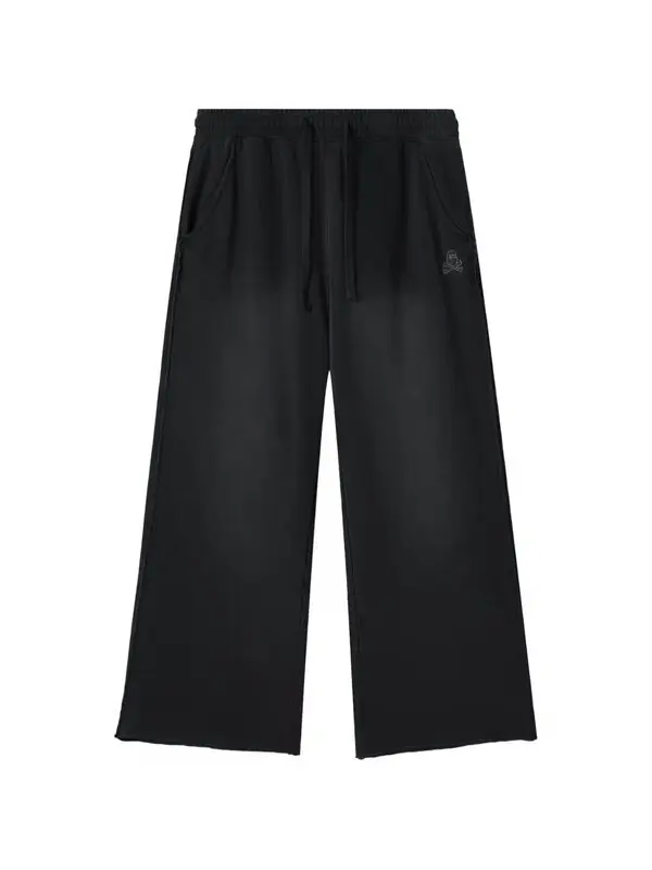 FINGERCROXX Logo-embroidered Raw-edge Trousers