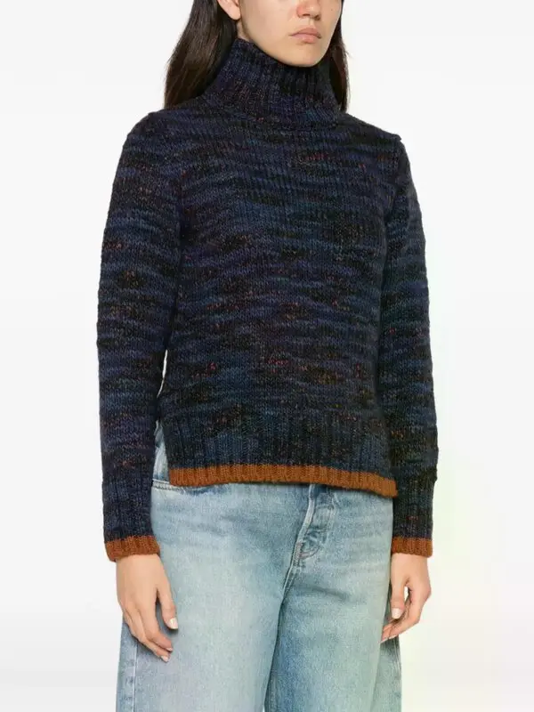 INTRECCI Space-dye Roll-neck Sweater