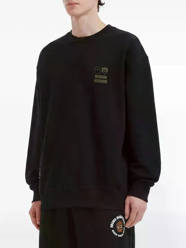 FINGERCROXX Patch-detail Crew-neck Sweater