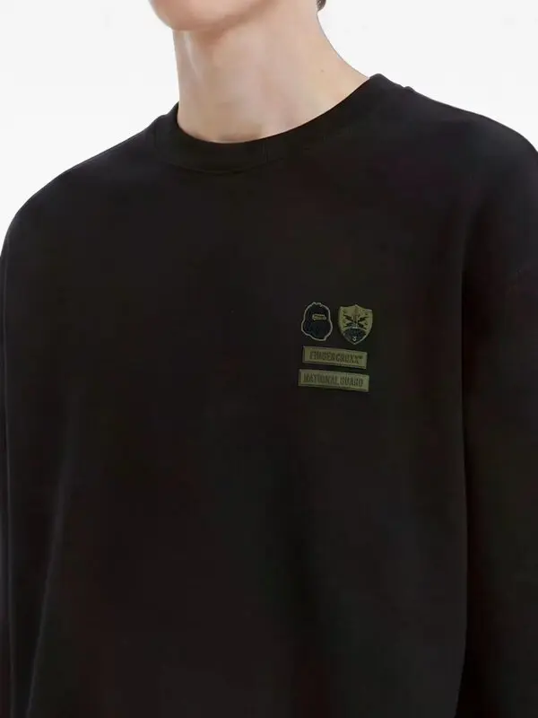 FINGERCROXX Patch-detail Crew-neck Sweater