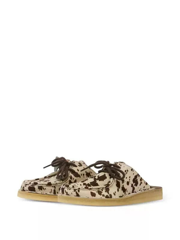 Clarks Dsrtnomad Cow-print Mules - Neutrals