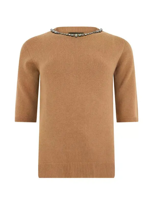 Fabiana Filippi Crystal-embellished Knitted Sweater