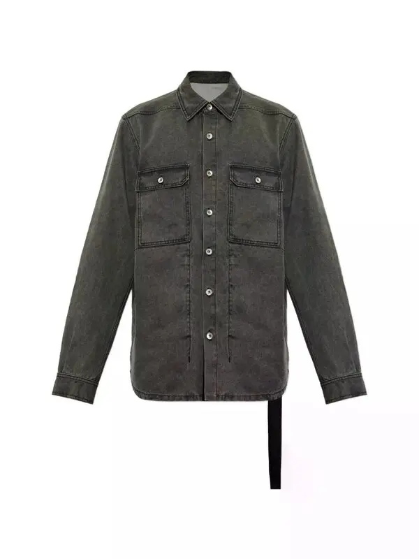 Rick Owens Button-up Denim Shirt - Grey