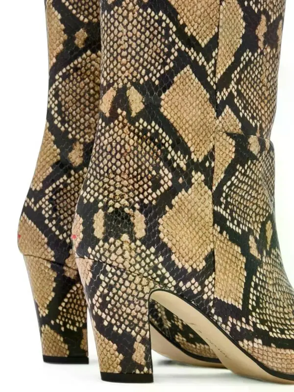 AeydĒ Silva Snake-effect Knee-high Boots