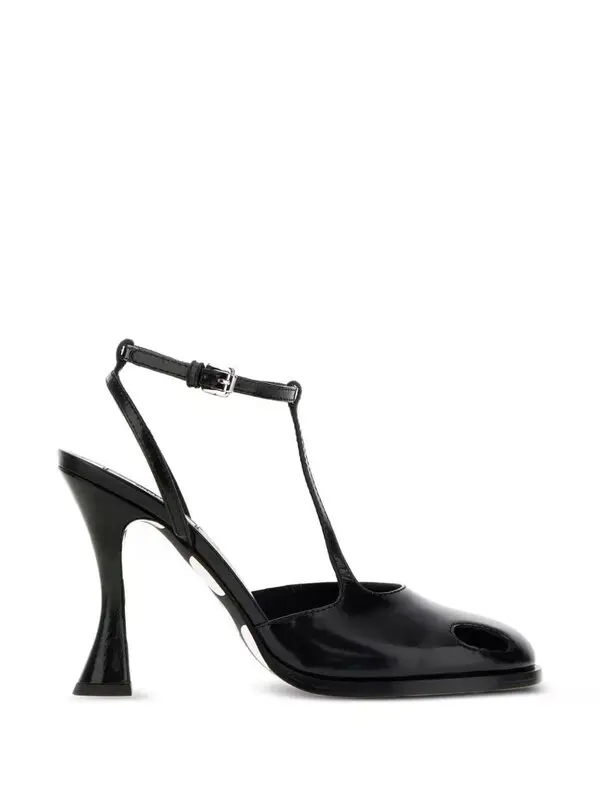 Moschino T-bar Cut-out Pumps - Black