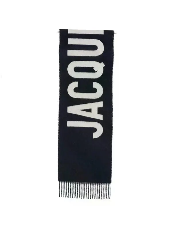 Jacquemus Logo-intarsia Fringed Scarf