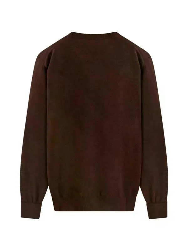 BALLANTYNE Argyle-intarsia Cashmere Sweater - Brown