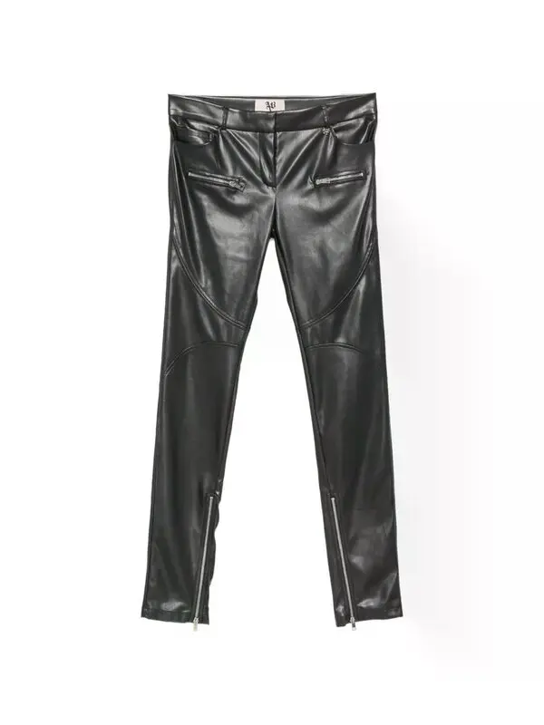 ANIYE BY Caly Zip-detail Faux-leather Trousers