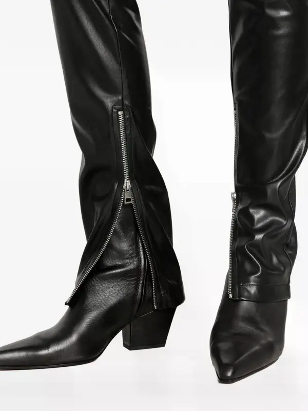 ANIYE BY Caly Zip-detail Faux-leather Trousers