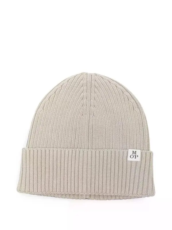 Marc O'polo Cable-knit Ribbed-trim Beanie Hat - Neutrals