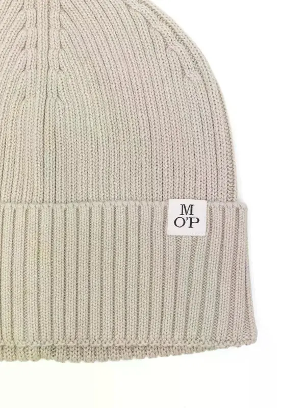 Marc O'polo Cable-knit Ribbed-trim Beanie Hat - Neutrals