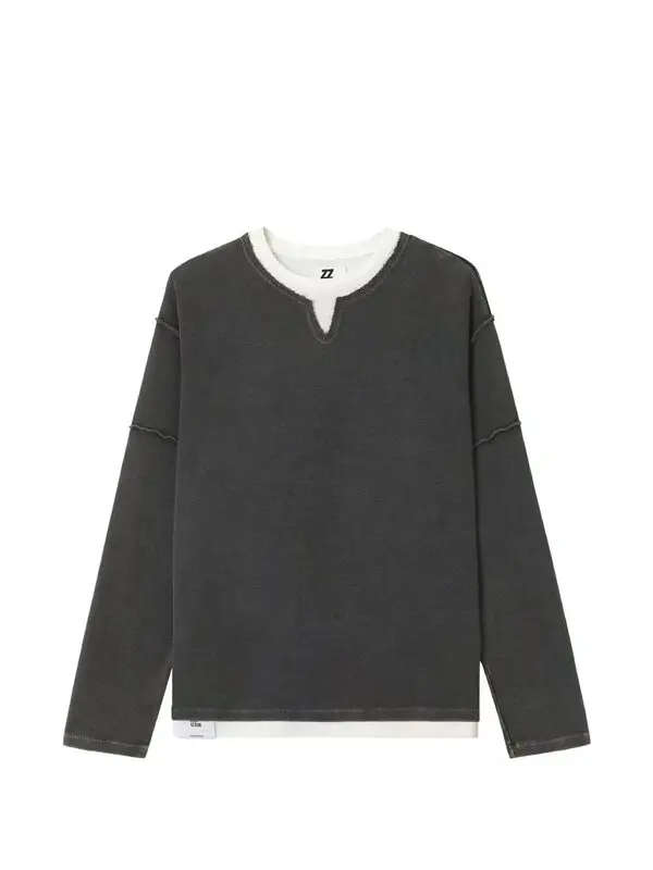 Izzue Layered Raw-edge Sweatshirt