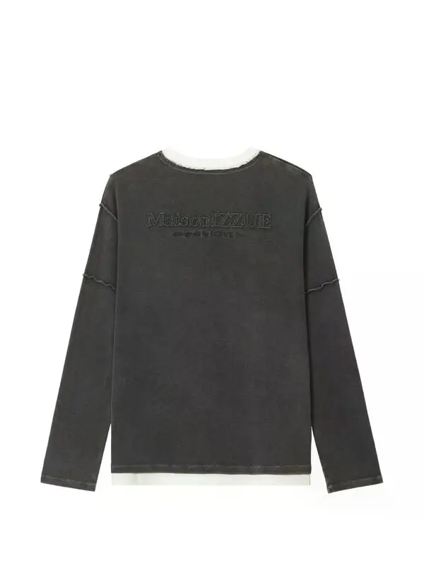 Izzue Layered Raw-edge Sweatshirt