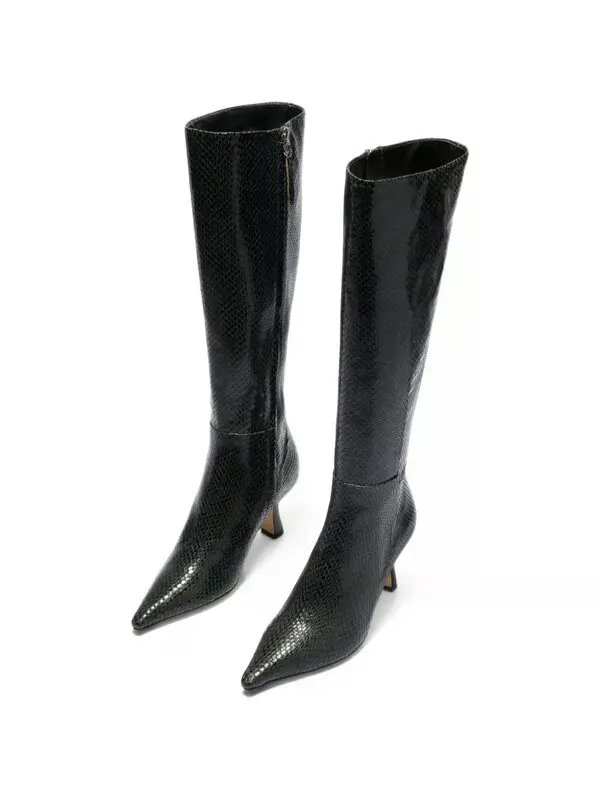 AeydĒ Vina Snakeskin-effect Boots