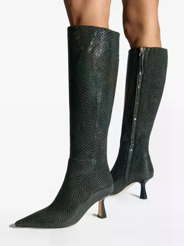 AeydĒ Vina Snakeskin-effect Boots