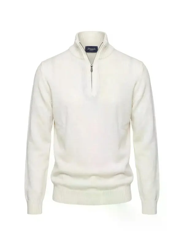 DRUMOHR Biscottino Quarter-zip Sweater
