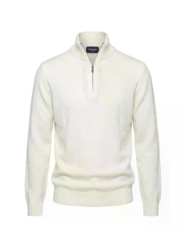 DRUMOHR Biscottino Quarter-zip Sweater - Neutrals
