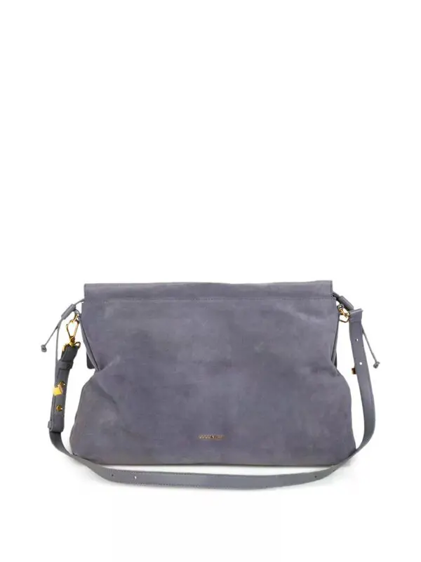COCCINELLE Medium Lidia Logo-embossed Suede Clutch Bag