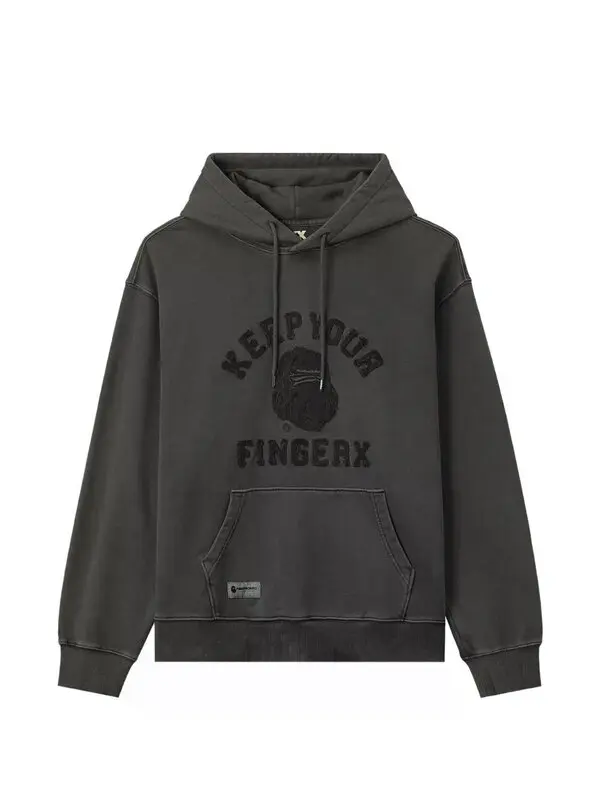 FINGERCROXX Logo-embroidered Hoodie