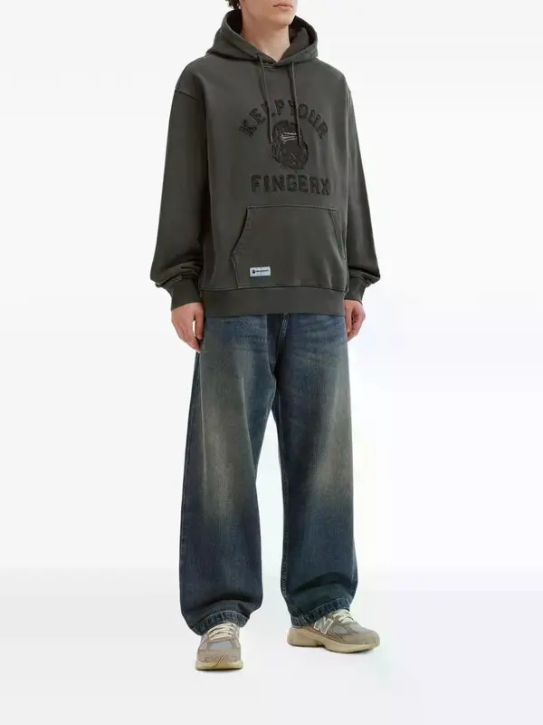 FINGERCROXX Logo-embroidered Hoodie