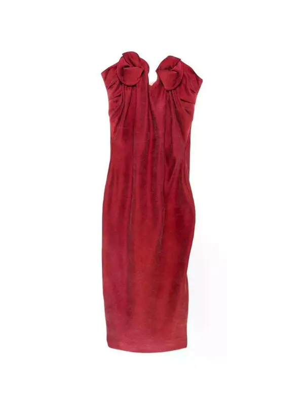 Magda Butrym Flower-detail Strapless Midi Dress