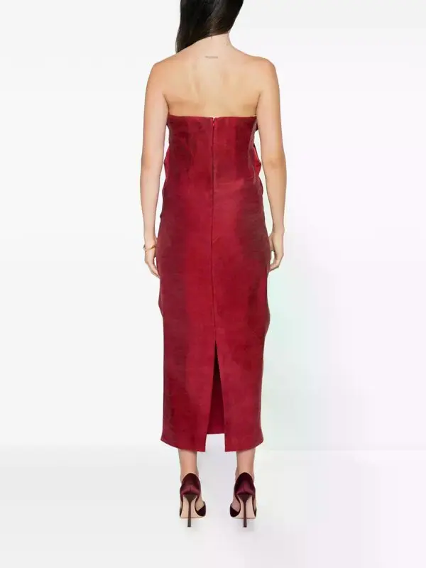 Magda Butrym Flower-detail Strapless Midi Dress