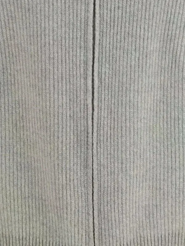LARDINI Ribbed-knit Zip-up Sweater