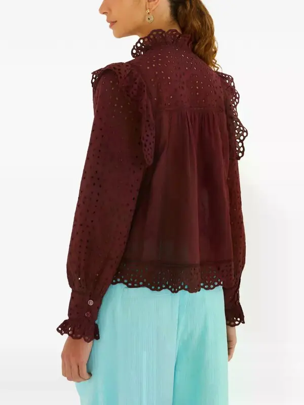 Farm Rio Ruffled Broderie-anglaise Blouse