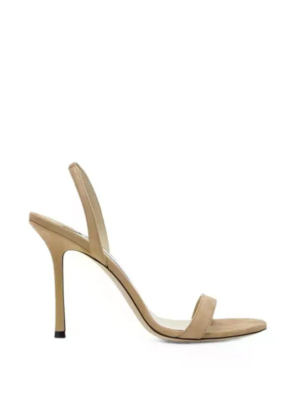 JIMMY CHOO Jenn 100 Suede Slingback Sandals