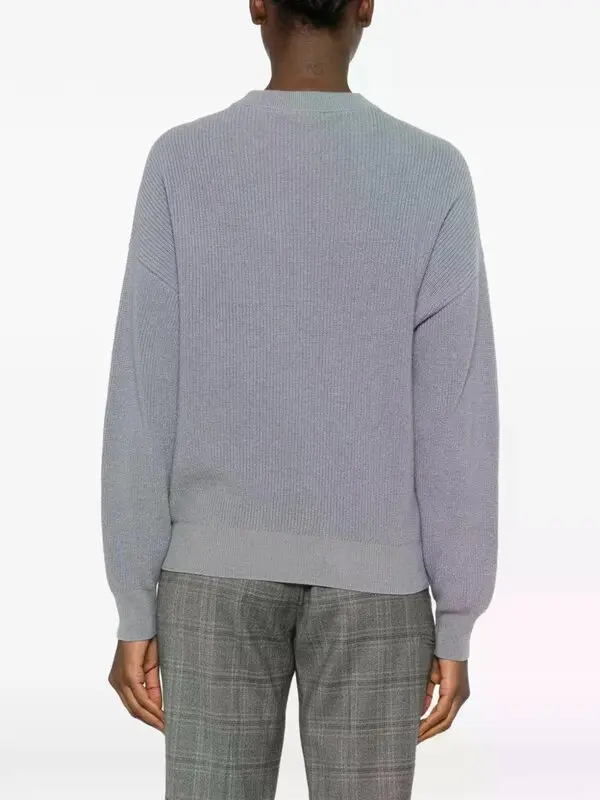 Peserico Ribbed-knit Monili-embellished Sweater