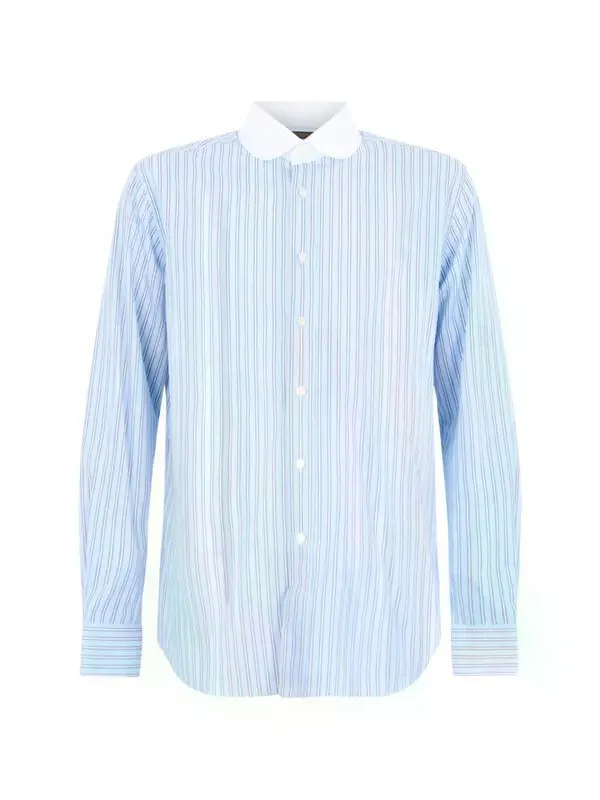 SLOWEAR Striped Peter Pan Collar Shirt