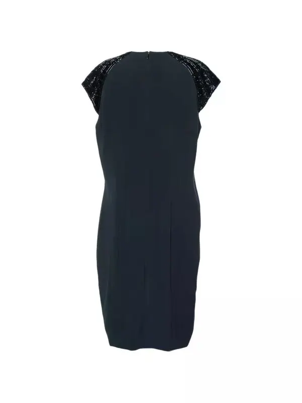 Ralph Lauren Embellished Cap-sleeve Shift Midi Dress