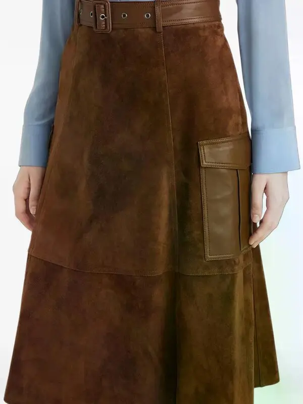 Ports 1961 Belted Cargo Midi Skirt