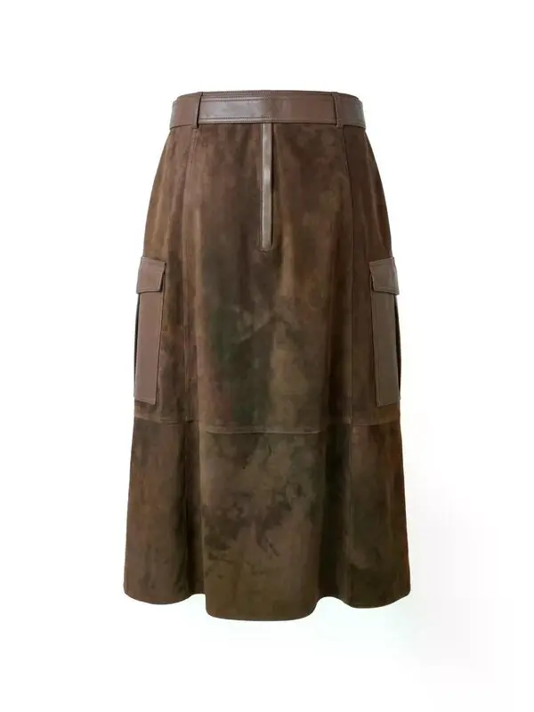Ports 1961 Belted Cargo Midi Skirt