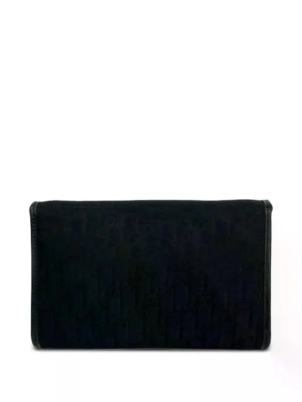 Dior 1980-1990 Diorissimo Trotter Canvas Chain Shoulder Bag - Black