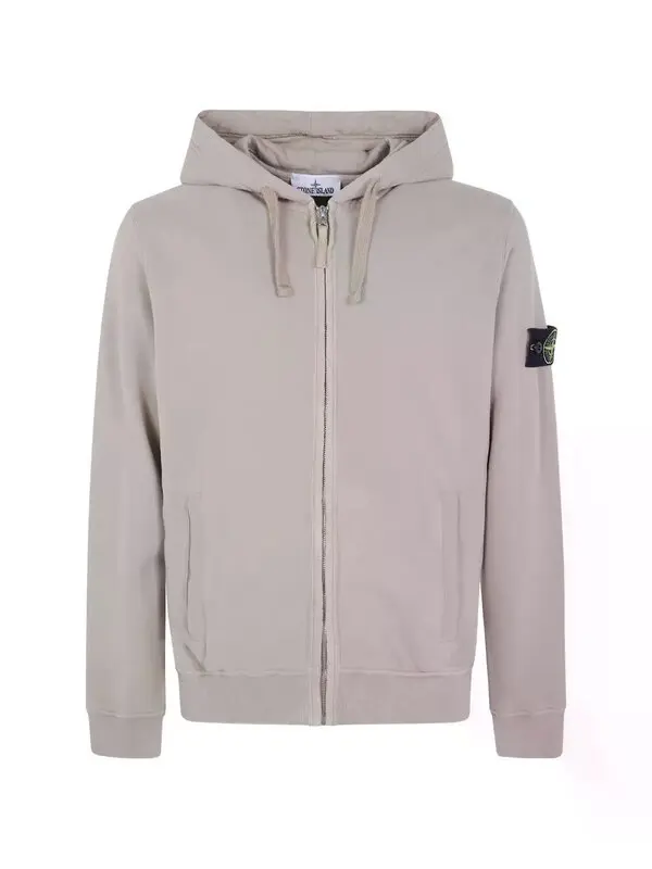 Stone Island Logo-patch Zip-up Hoodie