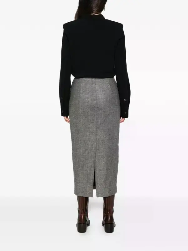 WILLY CHAVARRIA Padded-shoulder Polo-collar Dress