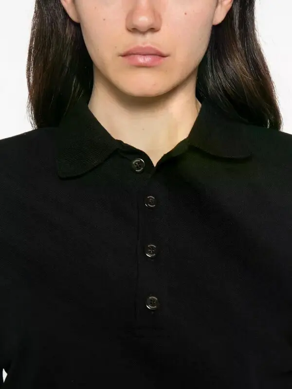 WILLY CHAVARRIA Padded-shoulder Polo-collar Dress